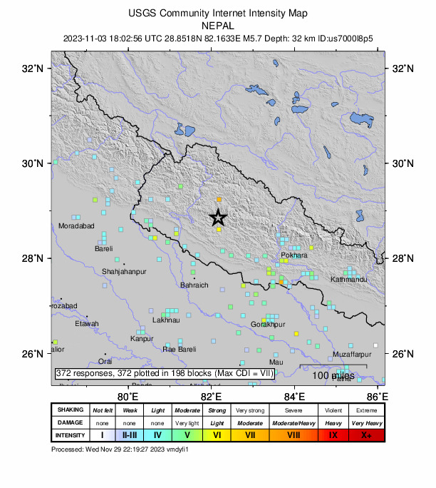 DYFI Intensity Map
