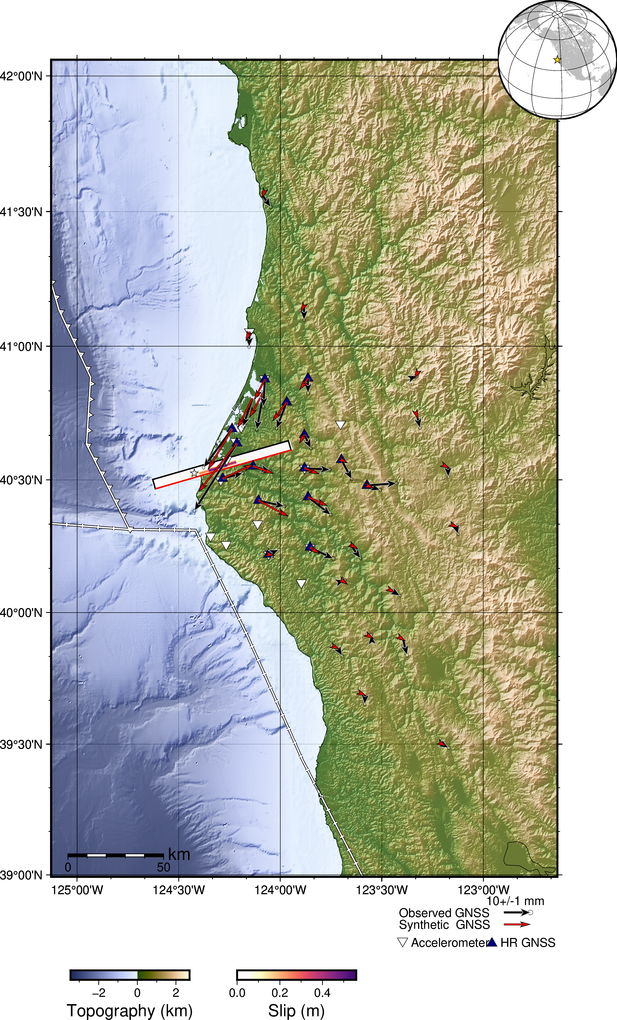 Finite fault basemap