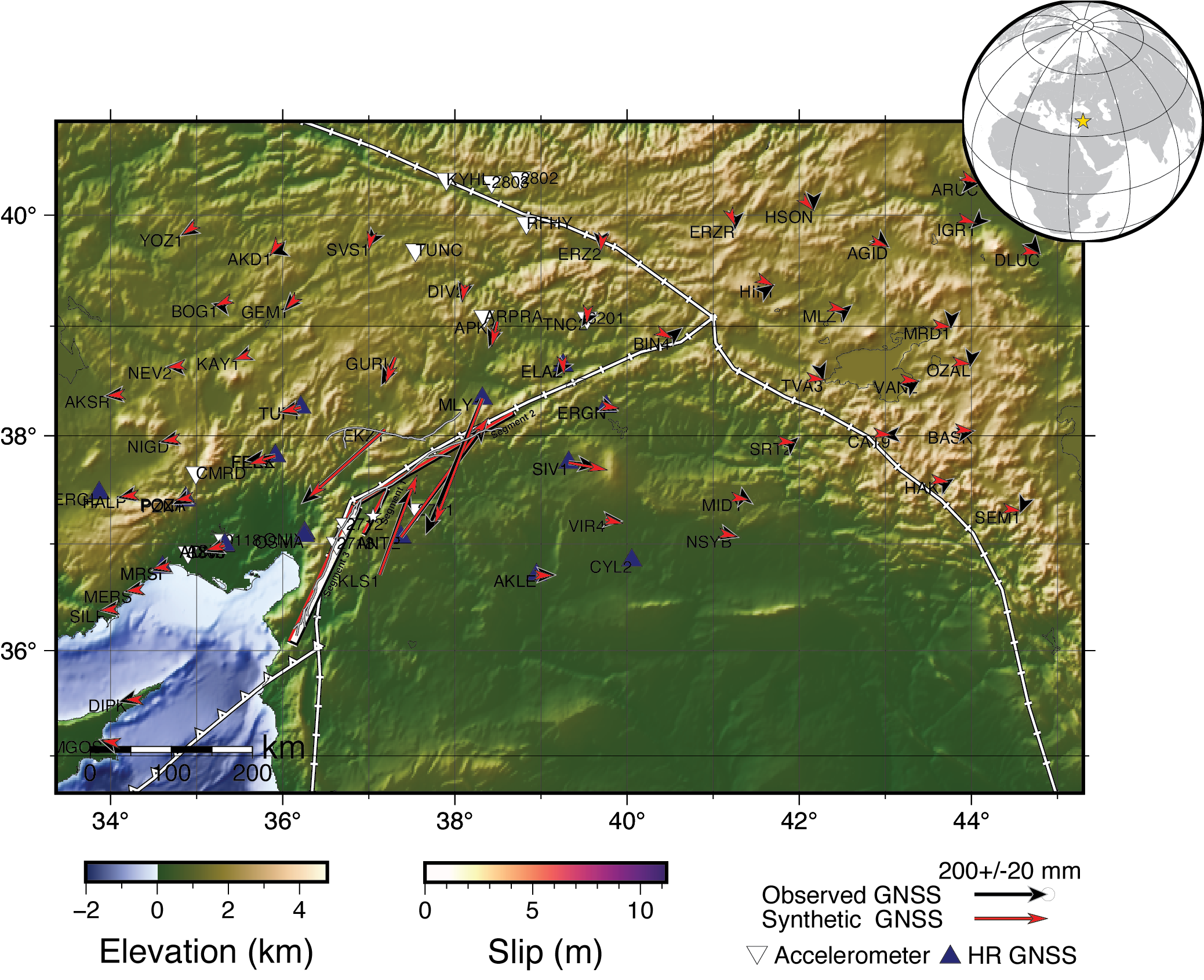 Finite fault basemap