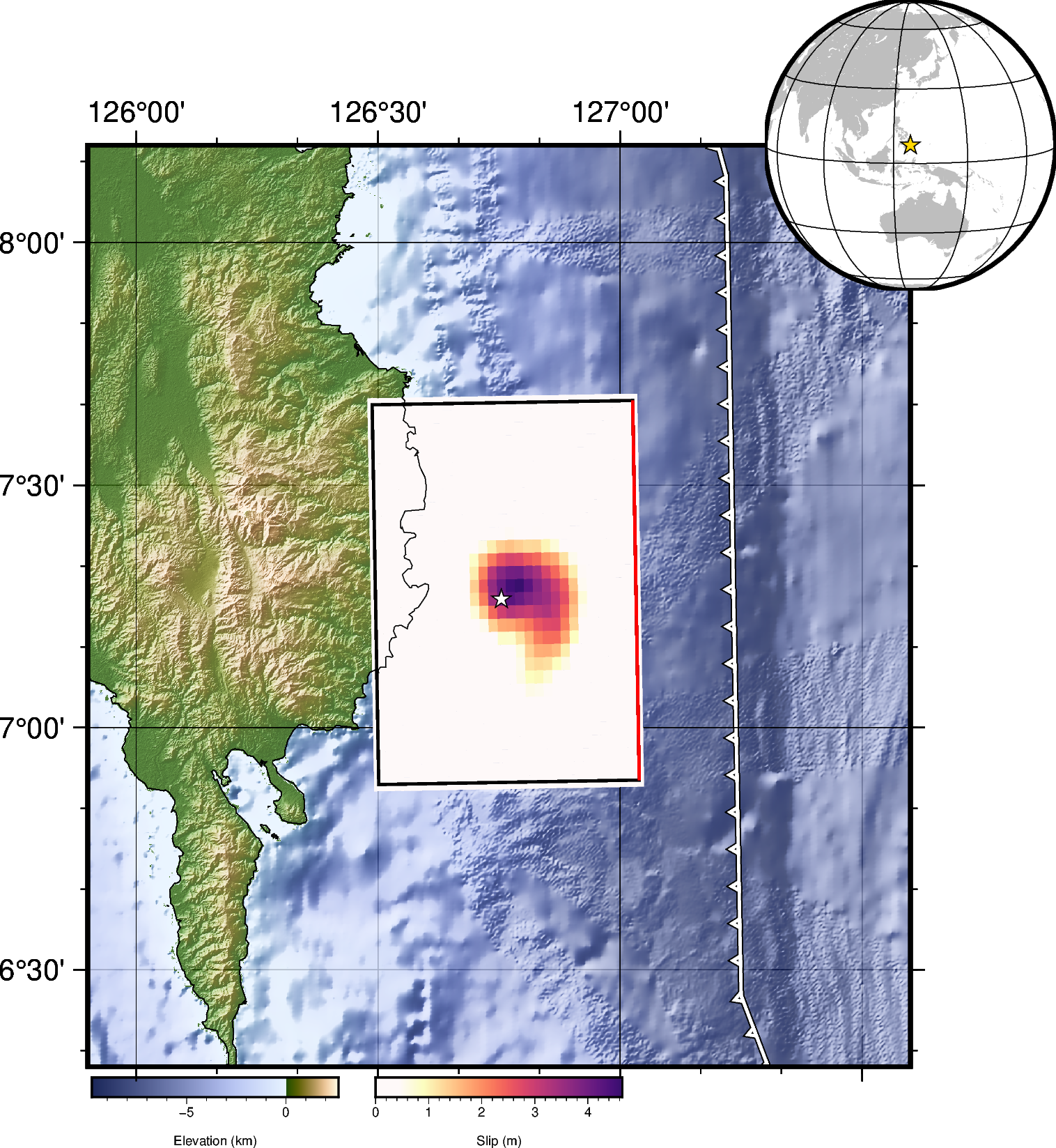 Finite fault basemap