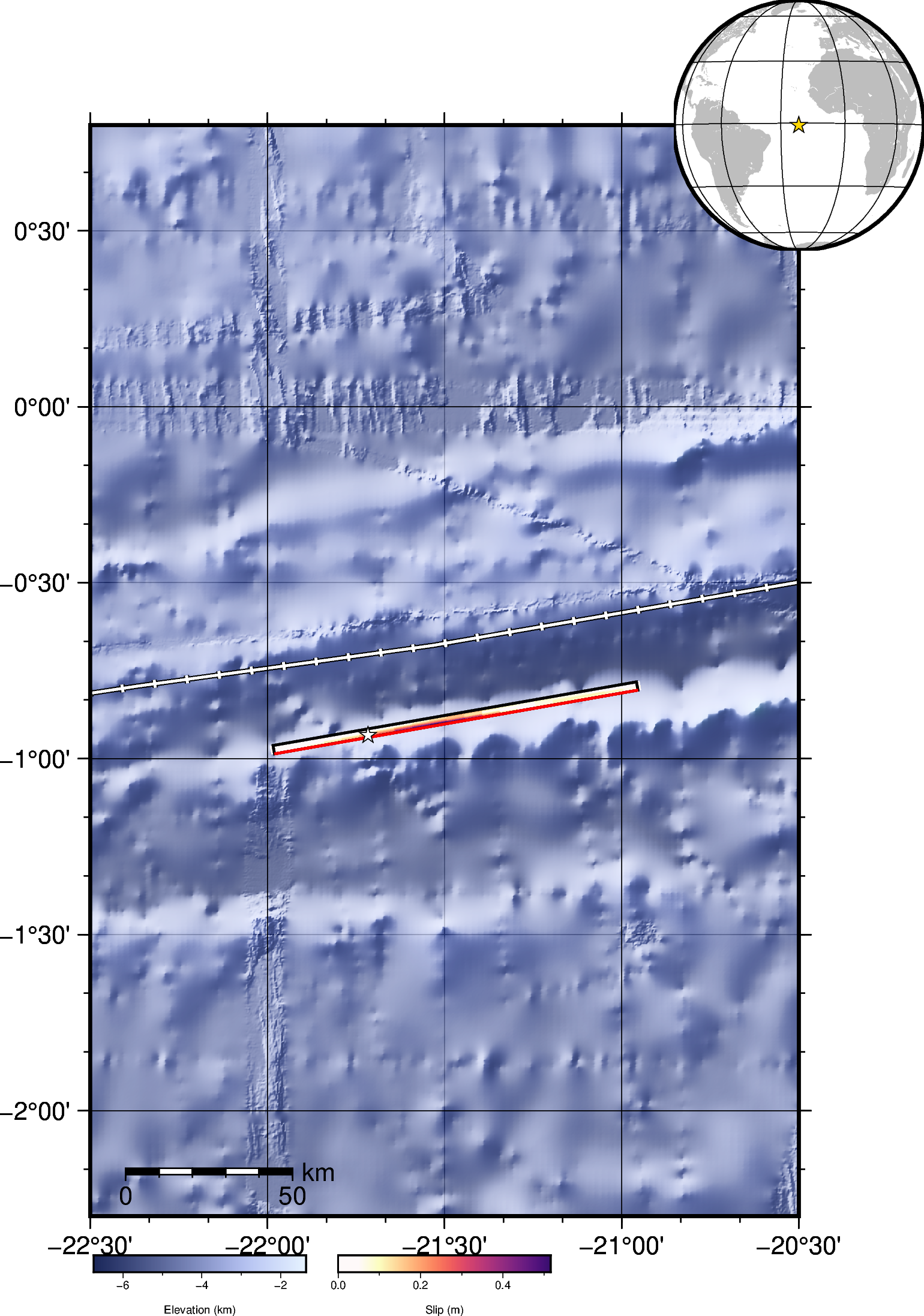 Finite fault basemap