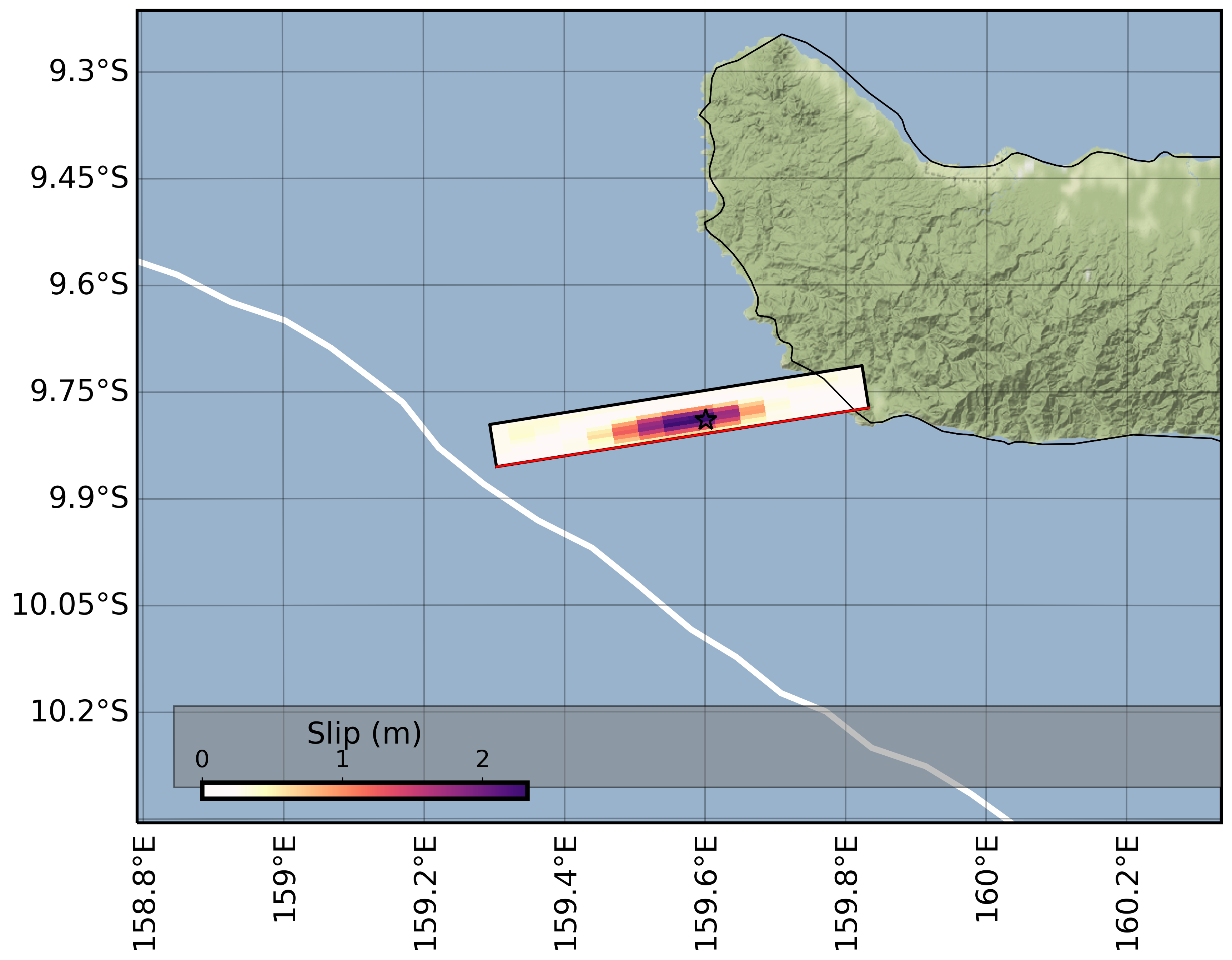 Finite fault basemap