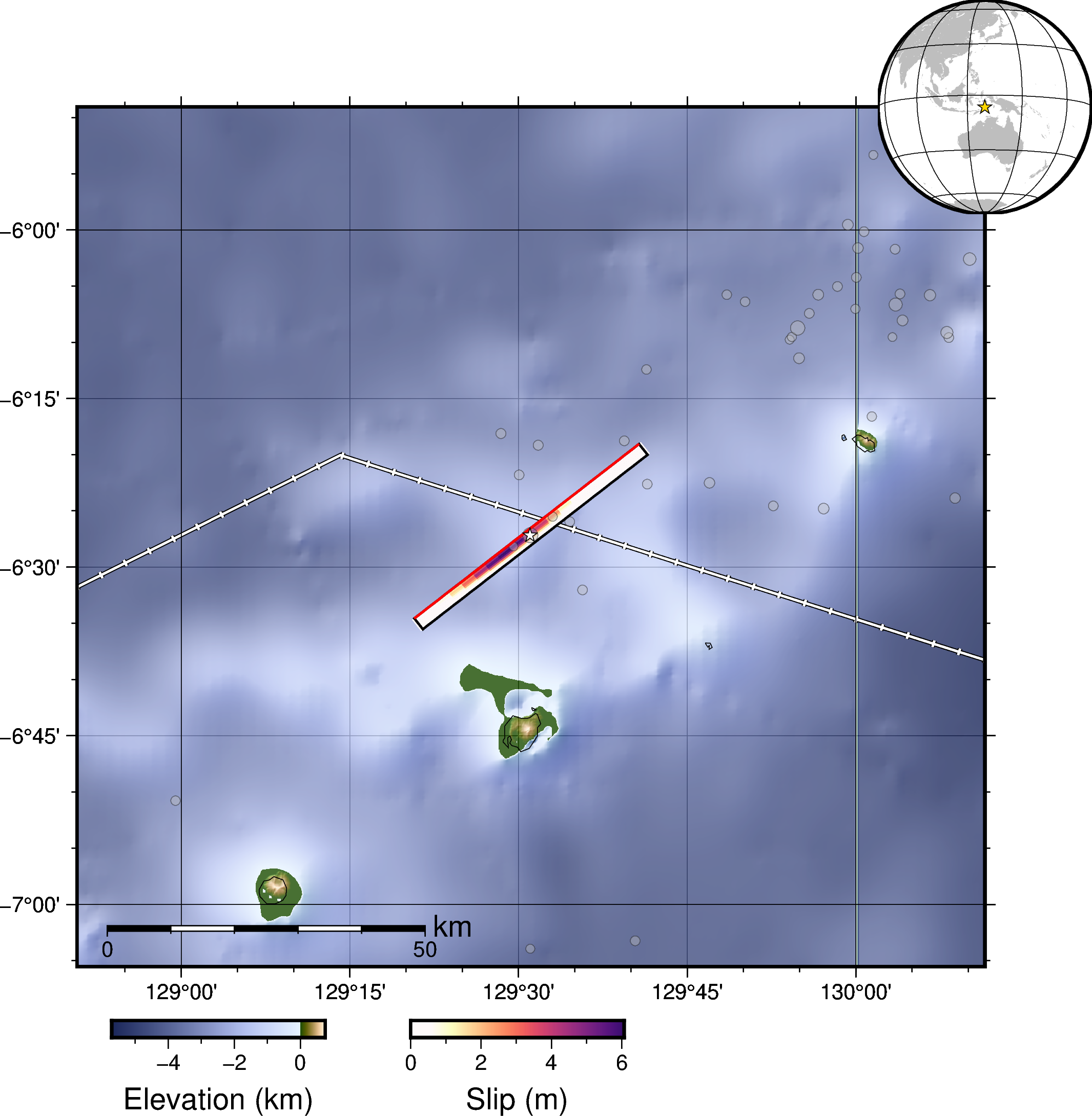 Finite fault basemap