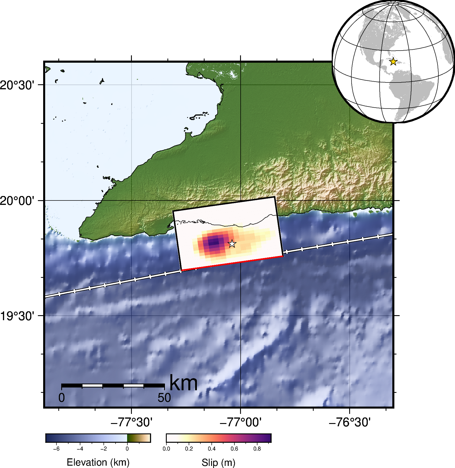 Finite fault basemap