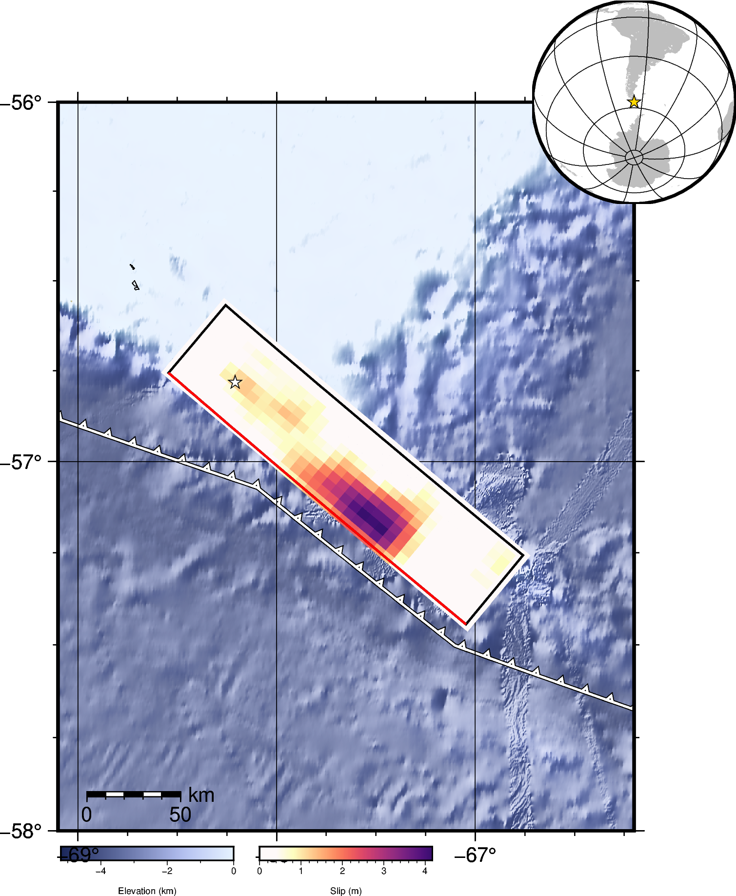 Finite fault basemap
