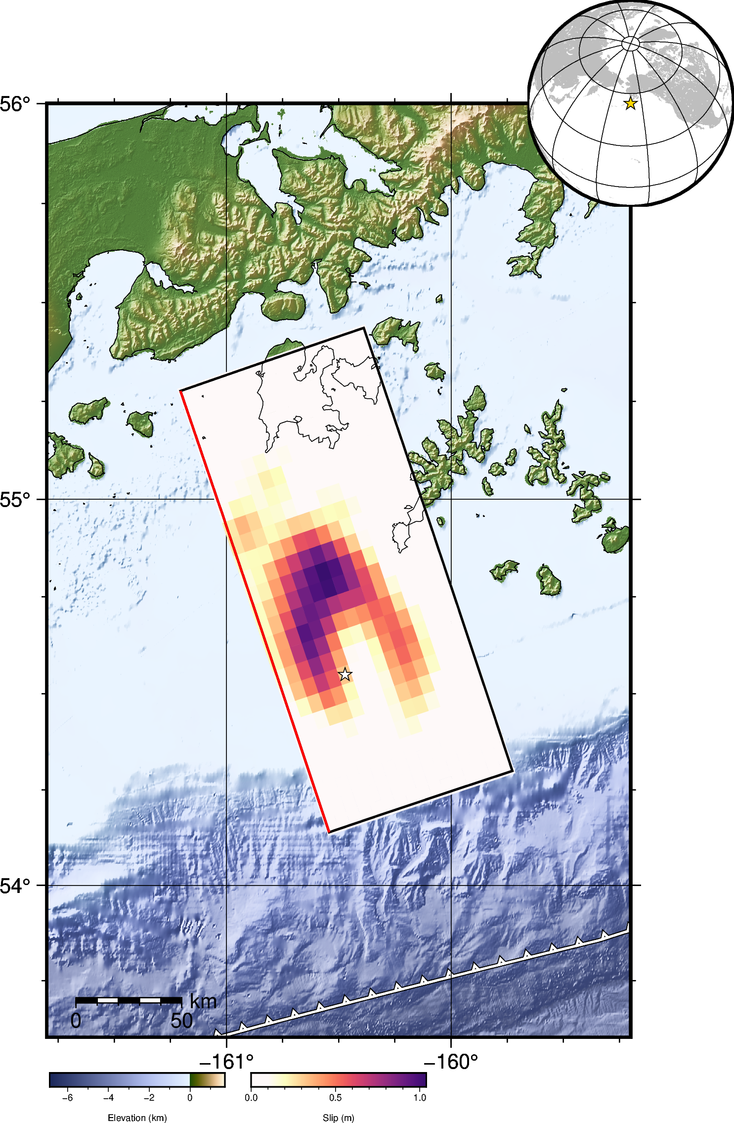 Finite fault basemap