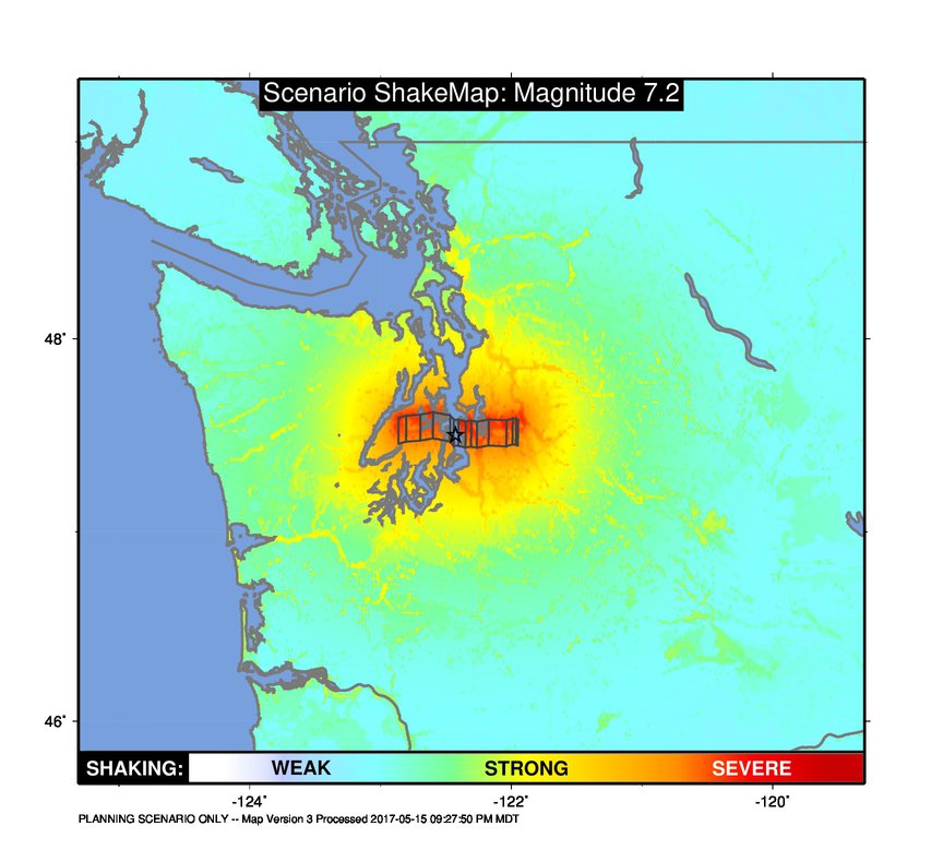 Intensity Contours Contours of macroseismic intensity.