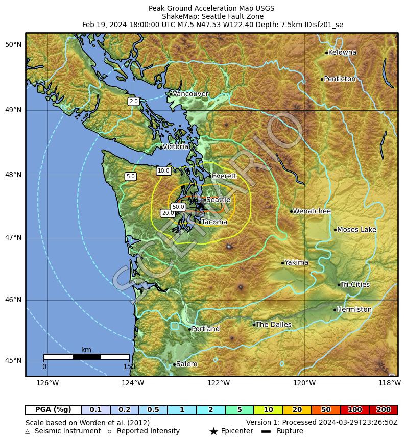Seattle Earthquake Fault Map