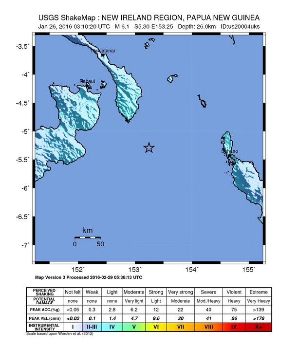ShakeMap Intensity Thumbnail