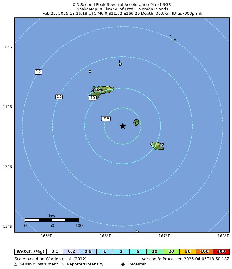 PSA0P3 Map Map of SA(0.3).